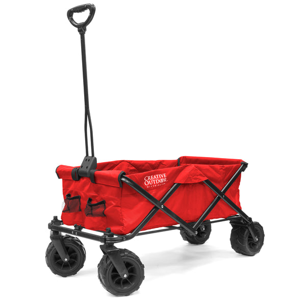 All-Terrain Folding Collapsible Beach Wagon | Heavy Duty | Red ...