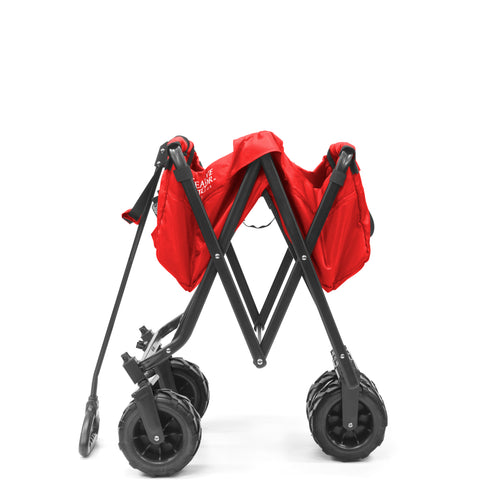 All-Terrain Folding Collapsible Beach Wagon | Heavy Duty | Red ...